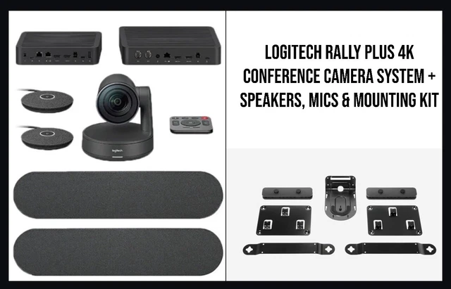 LOGITECH RALLY PLUS 4K Conference Camera System + Speakers, Mics ...