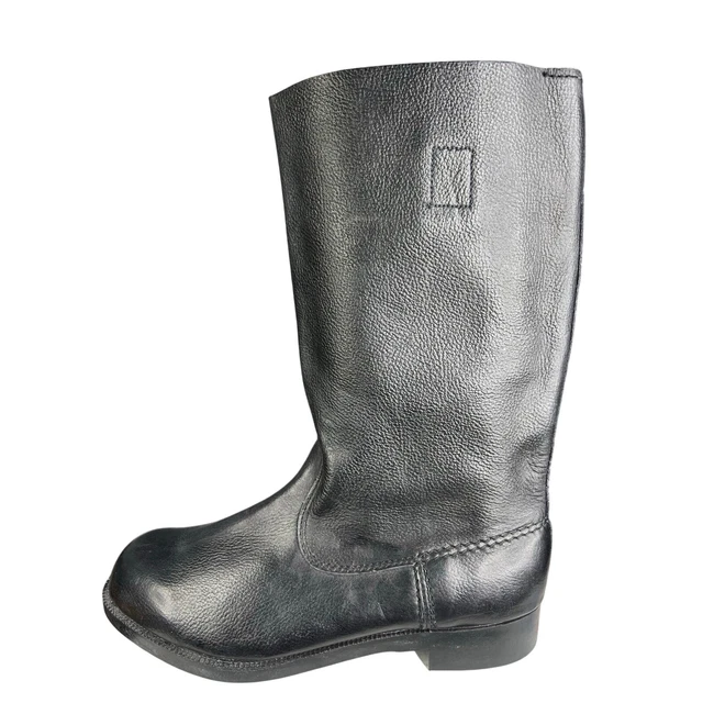 VINTAGE 80’S NVA Men’s German Officer Black Leather Jack Boots Size 29 ...