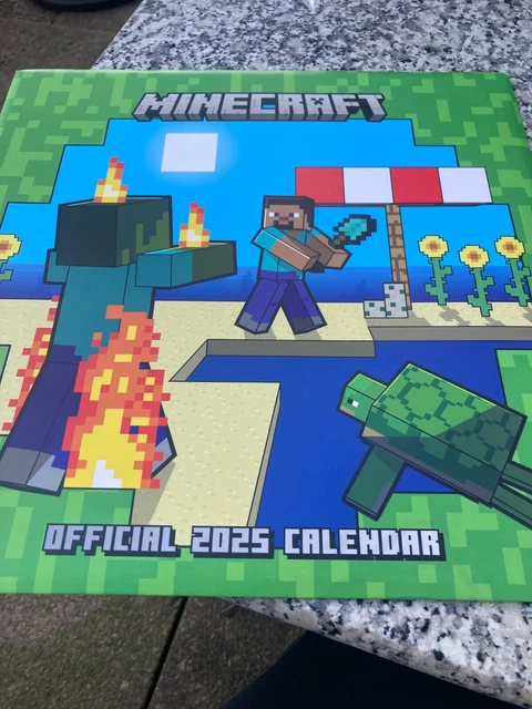 MINECRAFT 2025 OFFICIAL Calendar 2025 Square Wall Month To View £9.00 ...