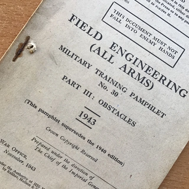 ORIGINAL WW2 BRITISH MILITARY TRAINING PAMPHLET No.30 PART III ...