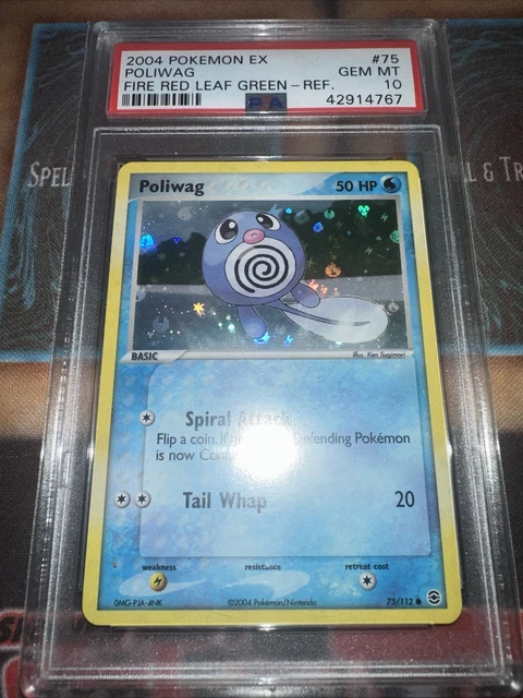 Pokemon Ex Firered And Leafgreen Set Poliwag Reverse Holo 75112 Psa 10 Low Pop Eur 18142