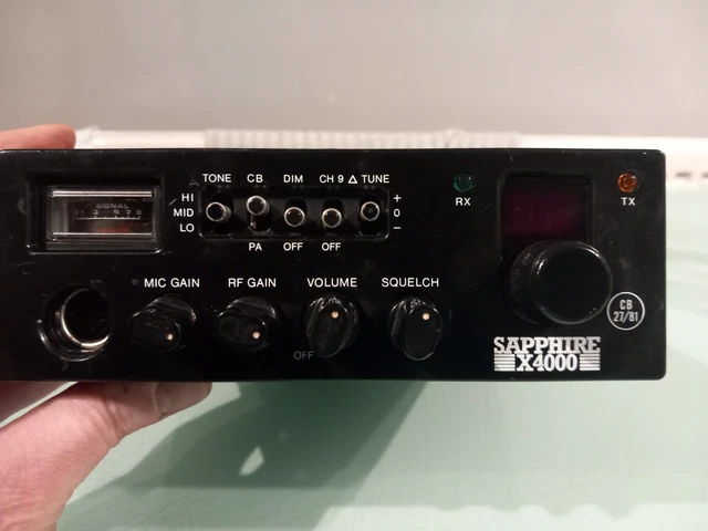 CB RADIO SAPPHIRE X4000 Vintage 1980’S 40 Channel Citizen Band Radio Cb ...