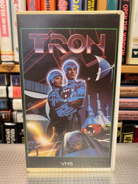 TRON RARE PRE cert DISNEY VHS video comes with 3 SLEEVES, RENTAL ONLY ...