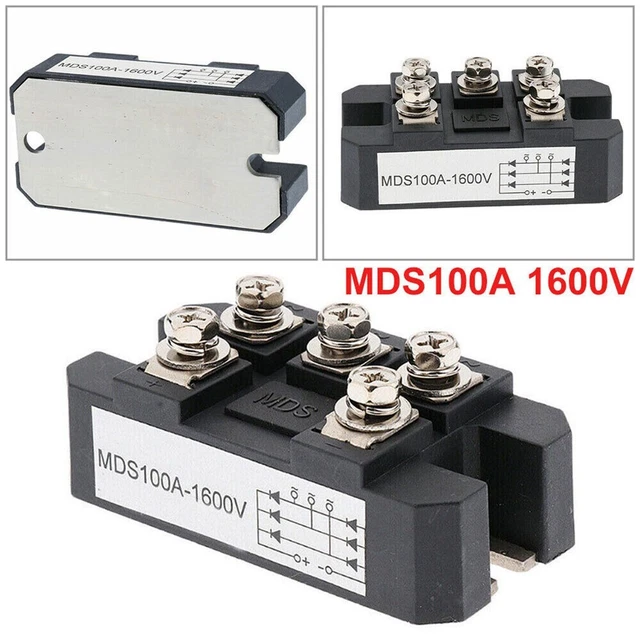 ROBUST 3 PHASE Full Wave Diode Aluminum Module MDS100A 1600V 5Terminal ...