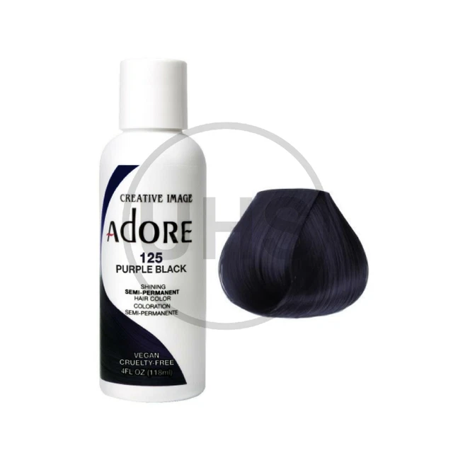 ADORE SEMI PERMANENT Purple Black Hair Colour 125 - 118ml | AUS SELLER ...