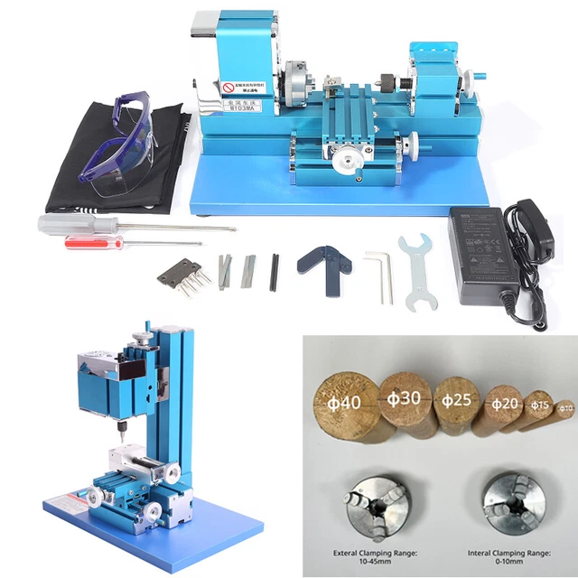UNIVERSAL MINI METAL Lathe Milling Machine Motorized Metalworking DIY ...