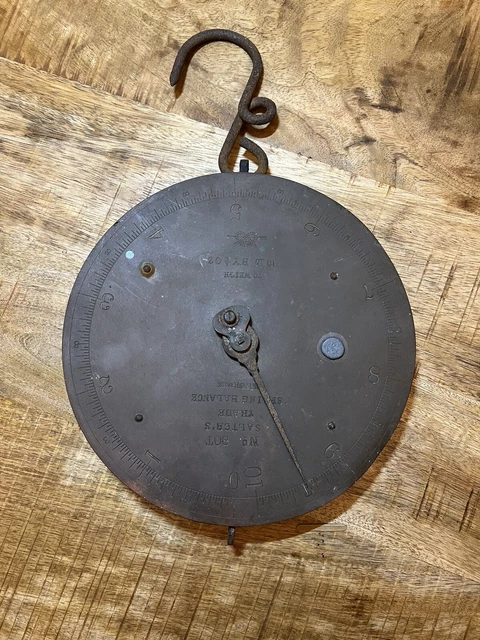 ANTIQUE SALTER TRADE Spring Balance No. 80T - 20 lb - Quality British ...