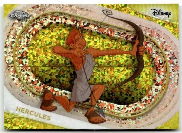TOPPS DISNEY CHROME 2025 No. 44 Hercules Yellow Mini Diamonds Refractor ...