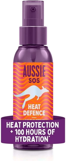 AUSSIE SOS HEAT Defence Leave In Spray 100ml to Detangle and Protect ...