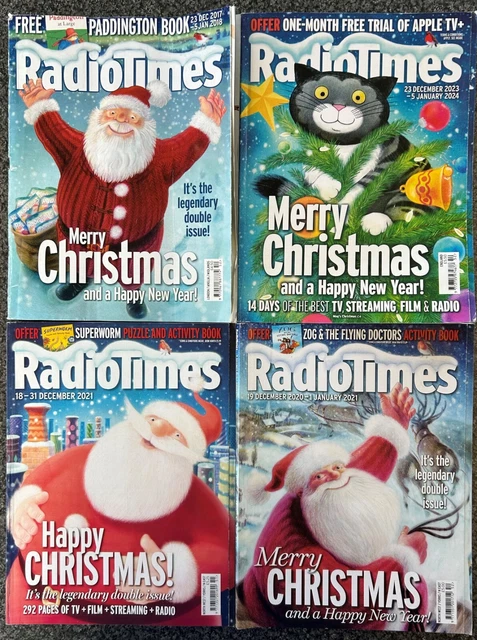 RADIO TIMES MAGAZINE 5 Christmas Issues 2017 2018 2020 2021 & 2023 £37. ...