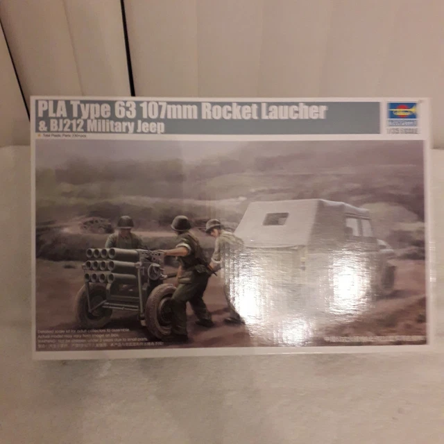 TRUMPETER 02320 1:35 Scale PLA Type Rocket Launcher & Military Jeep ...