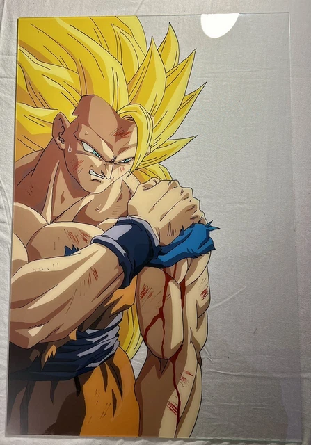 DRAGON BALL Z 30th Anniversary Glass Paint San Goku SSJ3 Celluloïd Art ...