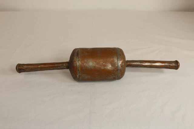 ANTIQUE PRIMITIVE MIDDLE Eastern Arabic Copper Metal Flour Roller Noise ...
