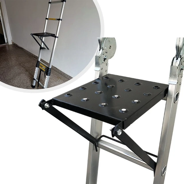 FOLDING LADDER WORK Platform for Tools and Paint Supports 330lb ...