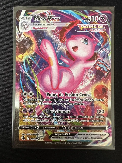 CARTE POKÉMON MEW Vmax Alternative Alt 269/264 Poing de fusion FR Near Mint EUR 120,00 - PicClick FR