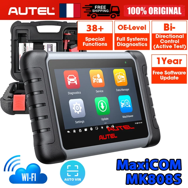 2025 AUTEL MAXICOM MK808S MK808 OBD Diagnostic Français Valise Systèmes ...