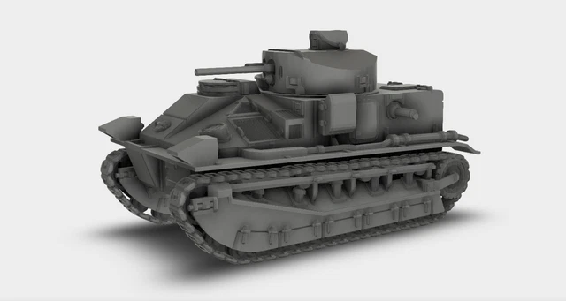 VICKERS MEDIUM MK II Tank Panzer WW2 Bausatz 3D Druck 1:87 - 1:35 EUR 9 ...