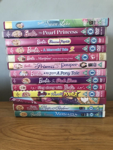 BARBIE 13X DVD Bundle - mermadia, magic of the rainbow etc £14.00 ...