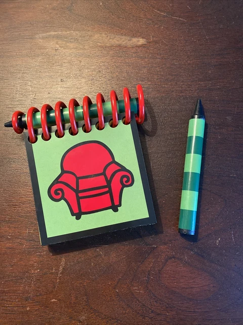 BLUE’S CLUES HANDY Dandy Notebook Wood Replica W/ Extra Crayon EUR 91 ...