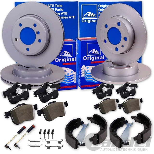 ATE BREMSSCHEIBEN + BELÄGE + HANDBREMSE VORNE+HINTEN für C-KLASSE W204 S204 C204 EUR 259,90 ...