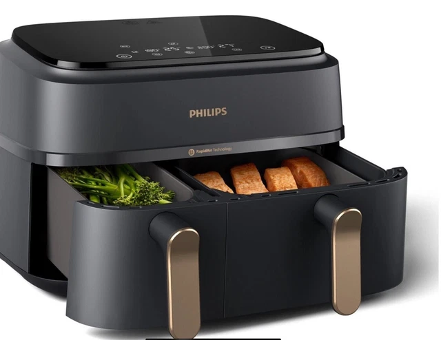 PHILIPS NA352/00 AIRFRYER 3000 Series Dual Basket 9L Kapazität (3L+6L ...