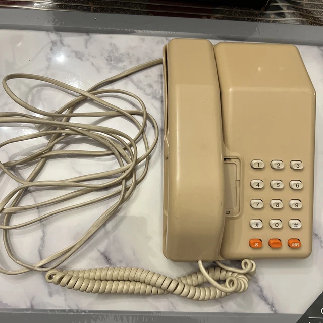 VINTAGE RETRO TELEPHONE BT Viscount Beige 1980s Push Button Classic £11 ...