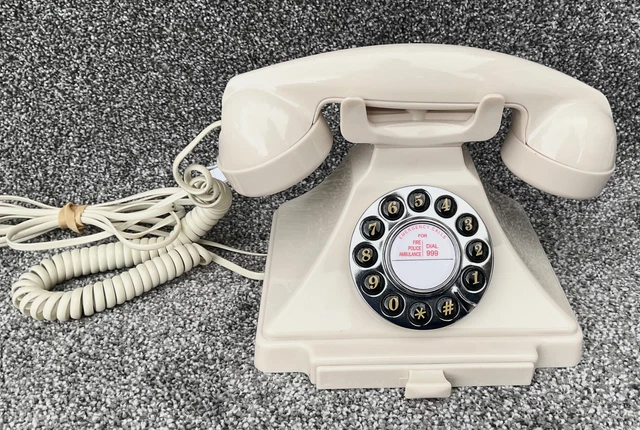 GPO IVORY CARRINGTON Classic Retro Push-Button Phone with Pull Out Tray ...