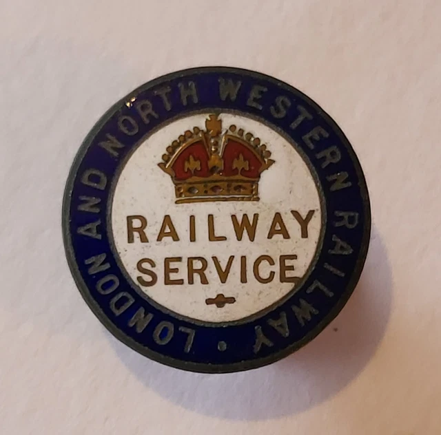 RARE ANTIQUE WWI LNWR London North Western Railway Service enamel JA ...