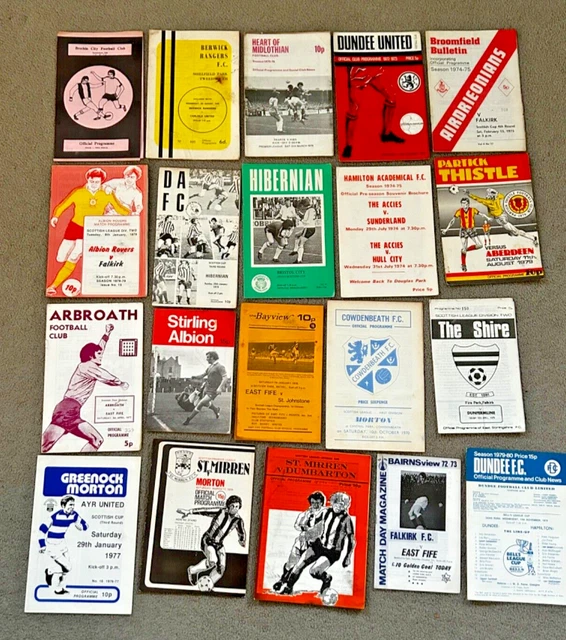 BUNDLE OF 20 x Scottish football programmes - 1970's. Good mix £5.99 ...