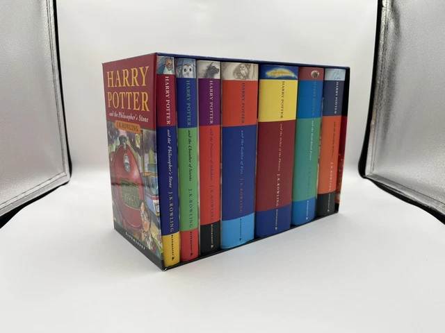 HARRY POTTER COMPLETE Box Set 1-7 JK Rowling Bloomsbury UK Hardback ...
