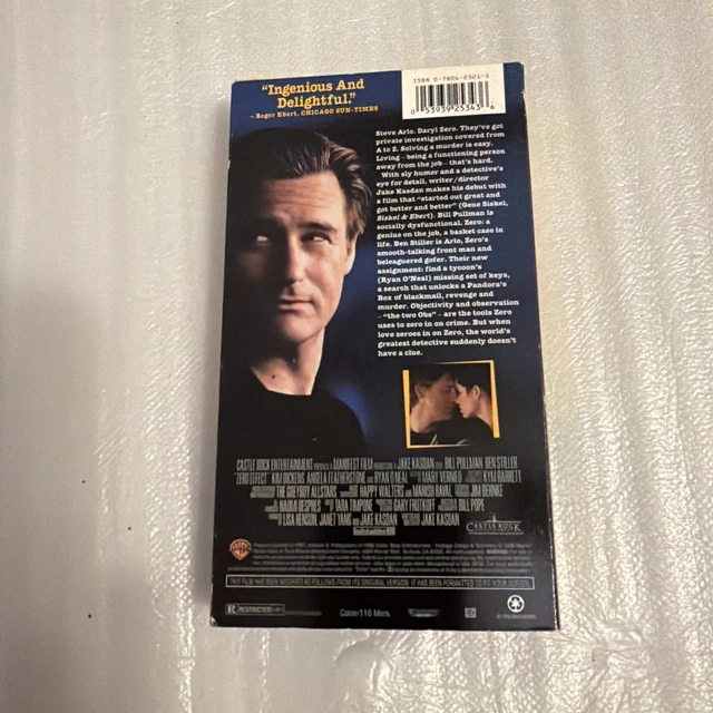 ZERO EFFECT VHS Detective/Mystery Ben Stiller/Bill Pullman, Rated R ...