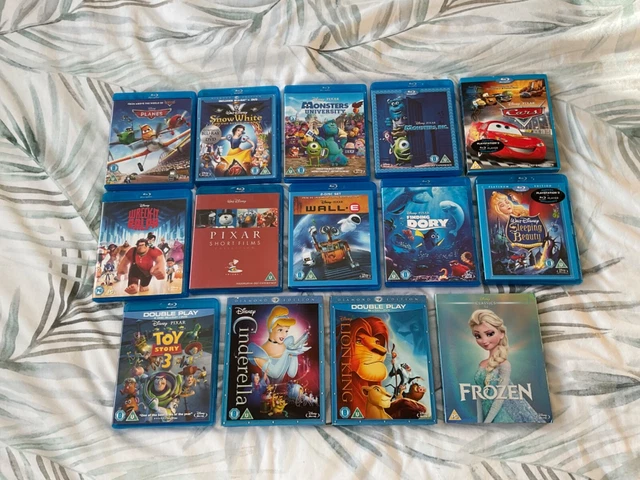 DISNEY 14 BLU-RAY Bundle Lot Snow White Lion King Cinderella Sleeping ...