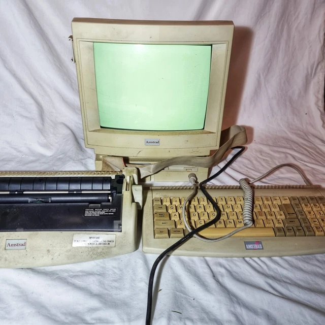VINTAGE AMSTRAD PCW-10 Word Processor PC Monitor Keyboard & Printer £69 ...