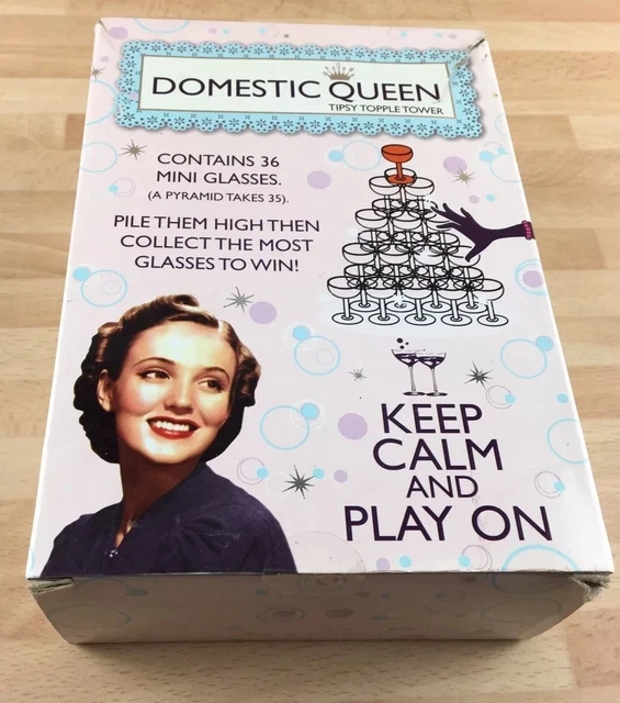 TIPSY TOPPLE PYRAMID Drinking Party Game Keep Calm and Play On Stacking ...