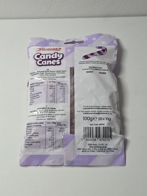 SWIZZELS PARMA VIOLETS Candy Canes 10 Pack 100g £3.95 - PicClick UK