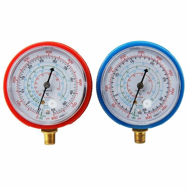 R410A R134A R22 R404A Air Conditioner High and Low Pressure Meter Set ...