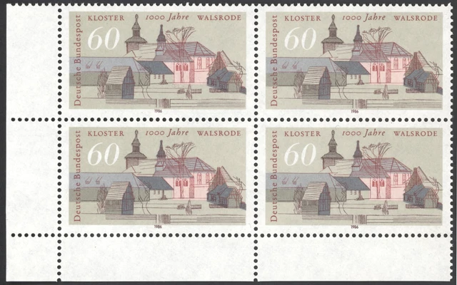 BRD / BUND 1986 MiNr. 1280 postfrisch 4er Block / Viererblock mit ...