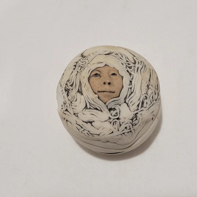 VINTAGE JUDE HOLDSWORTH Studio Native American Pottery One Face Lidded ...