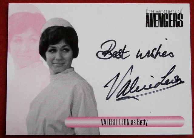 WOMEN OF THE Avengers - VALERIE LEON - Personally Signed Autograph Card ...