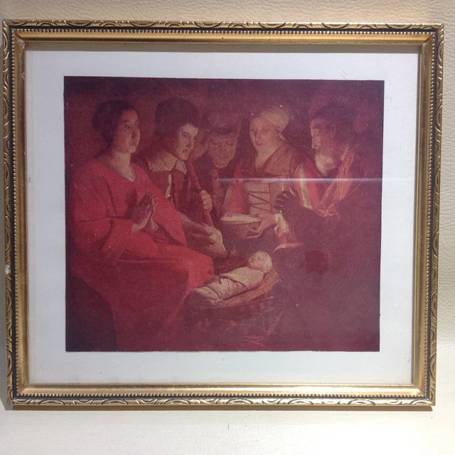 ANCIENNE LITHOGRAPHIE REPRODUCTION L Adoration Des Bergers Georges De ...