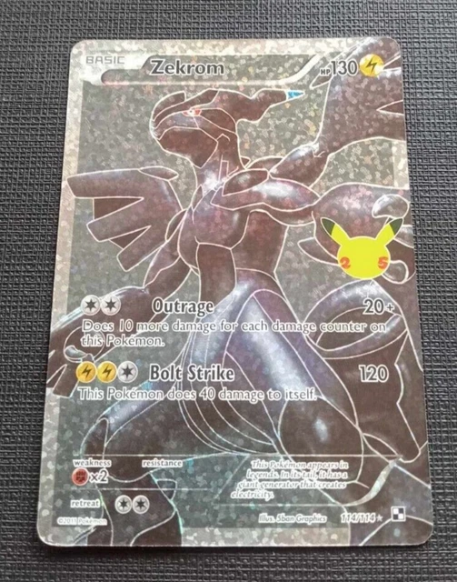 POKEMON TCG ZEKROM Celebrations 114/114 Ultra Rare Full Art PACK FRESH ...
