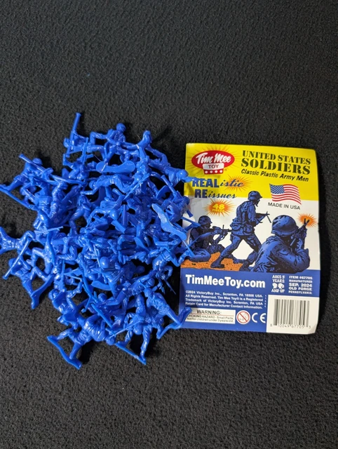 TIM MEE TOYS United States Soldiers Classic Plastic Army Men Blue 42 Pc ...