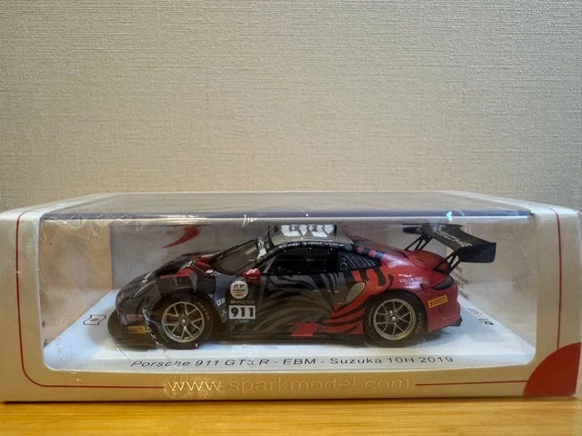 SPARK LIMITED 300PCS Porsche 911 GT3R EBM Suzuka 10H 2019 #911 Mini Car ...
