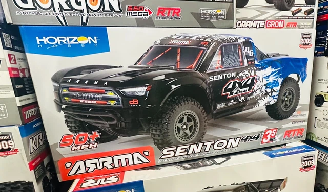 ARRMA SENTON 4X4 3S BLX Firma SLT3 Short Course Truck RTR Blue RC C ...