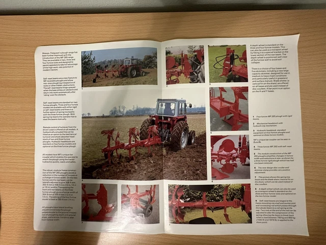 MASSEY FERGUSON MF 265 Reversible Plough New Original 1980 Brochure £26.72 - PicClick UK