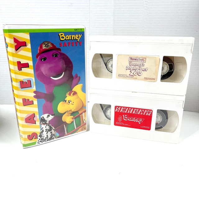 BARNEY SAFETY (VHS, 1995 Clam Shell) & Barney & Friends Barney's ...