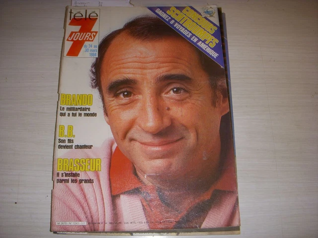 TELE 7 JOURS 1243 03.1984 BRASSEUR BB CHARRIER DOROTHEE Richard ANTHONY ...
