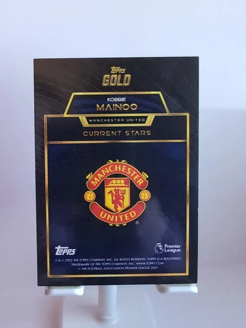 TOPPS GOLD 2025/26 Premier League Kobbie Mainoo Base Card Manchester ...