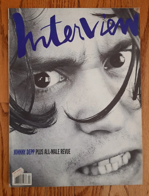 INTERVIEW MAGAZINE APRIL 1990 Johnny Depp Cover Iggy Pop, Red Hot Chili ...