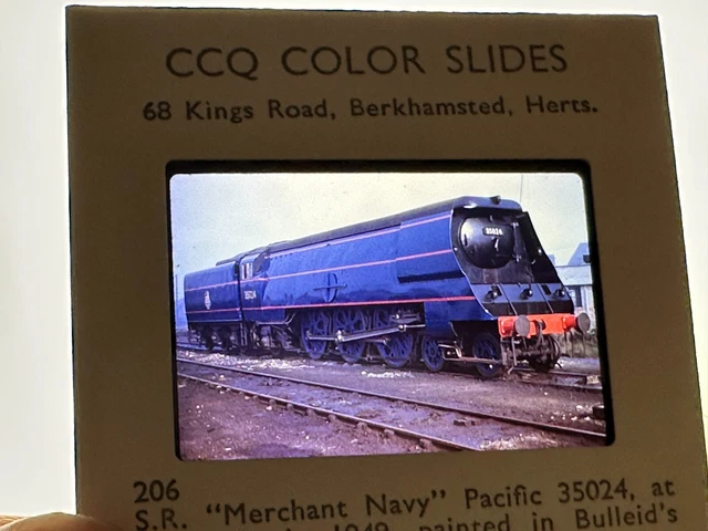 35MM RAILWAY SLIDE SR Merchant Navy 35024 in Experimental Blue at ...